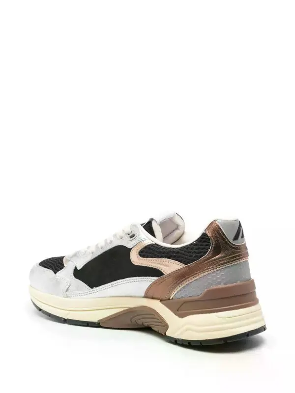 AUTRY Hyperway Metallic Leather Sneakers - Black