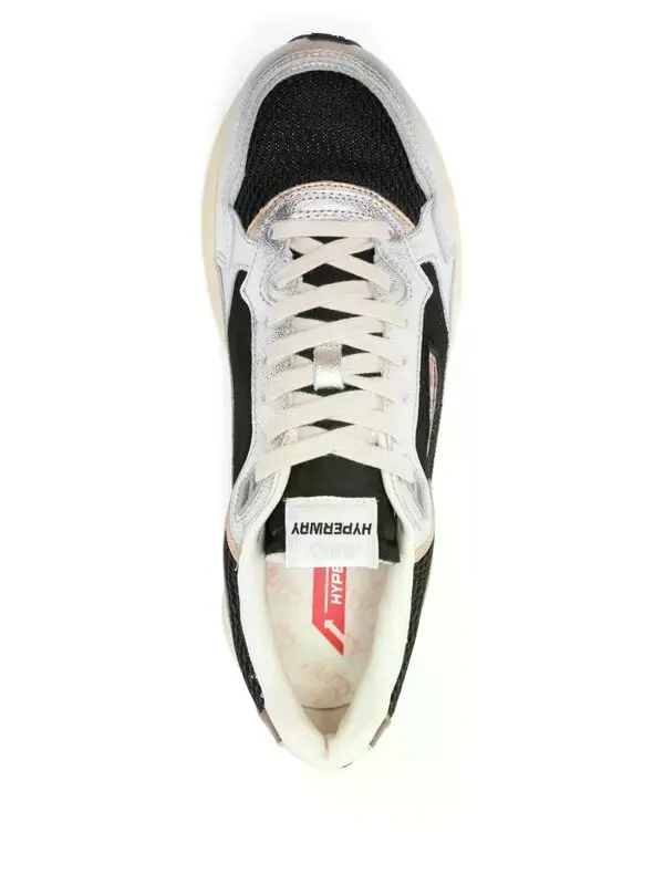 AUTRY Hyperway Metallic Leather Sneakers - Black