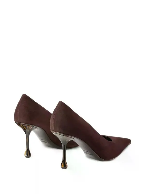 JIMMY CHOO 80mm Ixia Pointed-toe Pumps - Brown