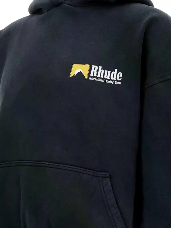 Rhude Hooded Ribbed-cuff Sweatshirt