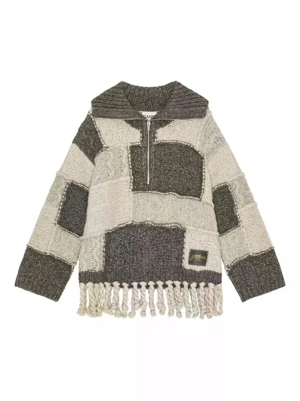 GANNI Paneled Sweater