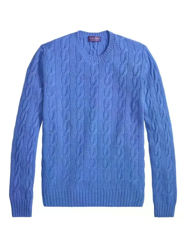 Ralph Lauren Purple Label Cable-knit Crew-neck Pullover