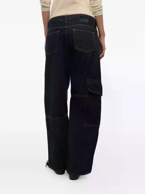 GANNI Checked-panel Jeans