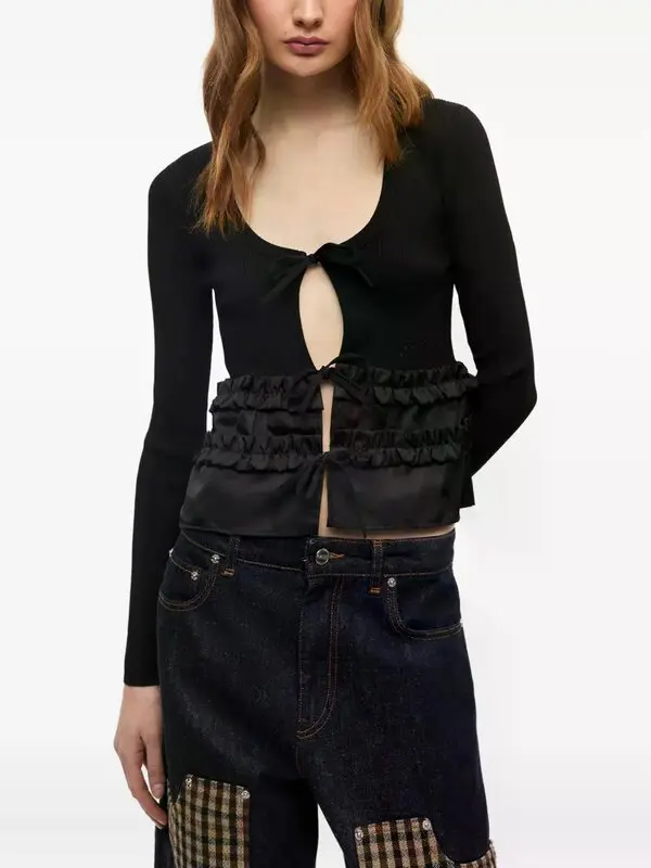 GANNI Ruffle-hem Blouse