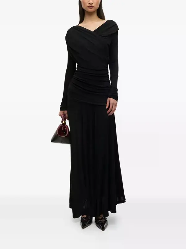 GANNI Jersey Maxi Dress - Black