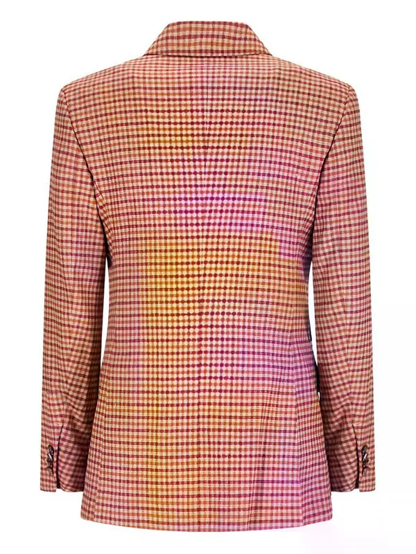 Max Mara Gingham Double-breasted Jacket
