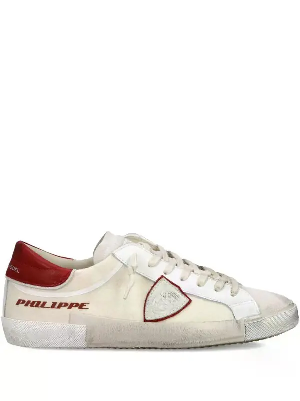 Philippe Model Suede-panelled Low-top Sneakers - Neutrals