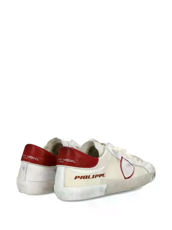 Philippe Model Suede-panelled Low-top Sneakers - Neutrals