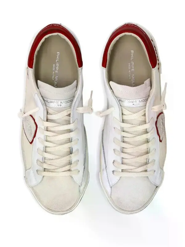 Philippe Model Suede-panelled Low-top Sneakers - Neutrals