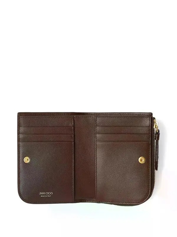 JIMMY CHOO Crocodile-effect Zip Wallet