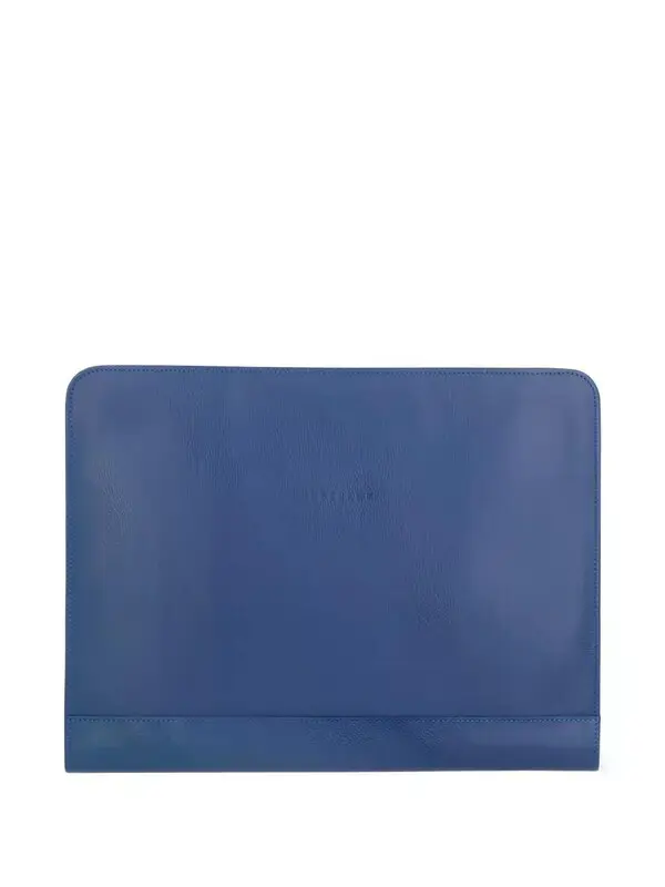 Longchamp Leather Zip-around Tech Case - Blue