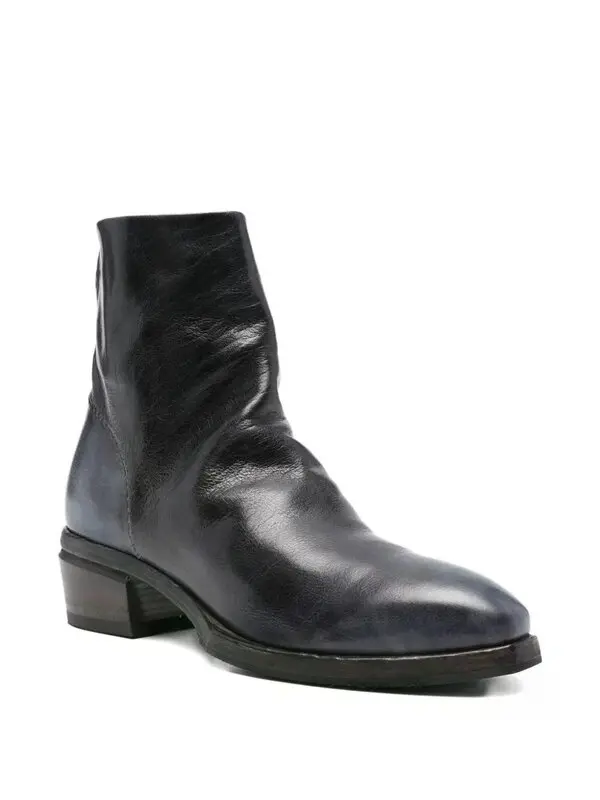 SHOTO Leather Zip-detail Boots
