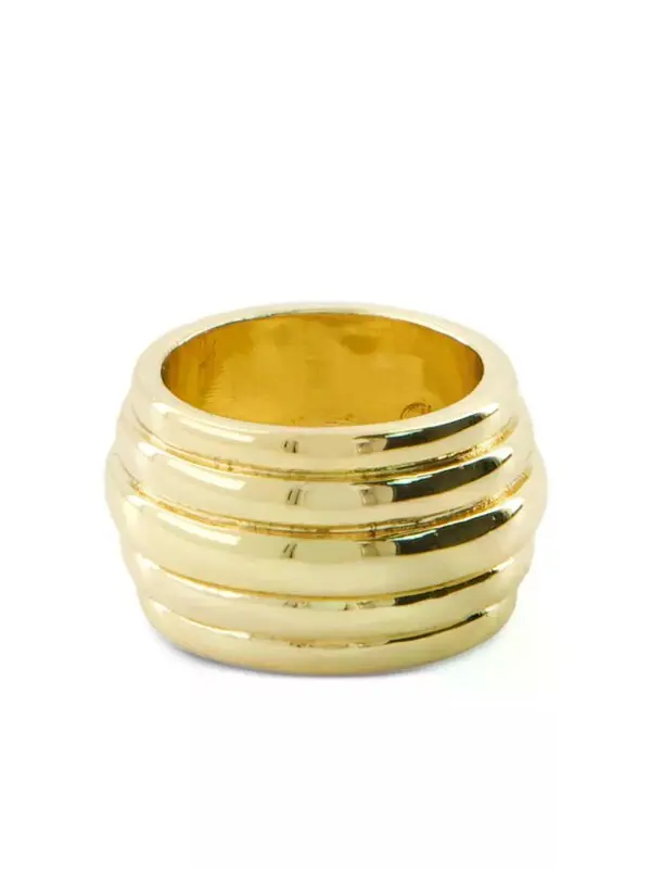 ANINE BING Ribbed Band Ring - Gold