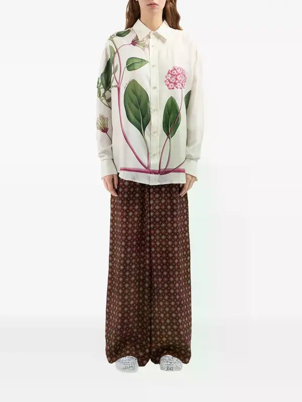 PIERRE-LOUIS MASCIA Geometric Print Palazzo Trousers