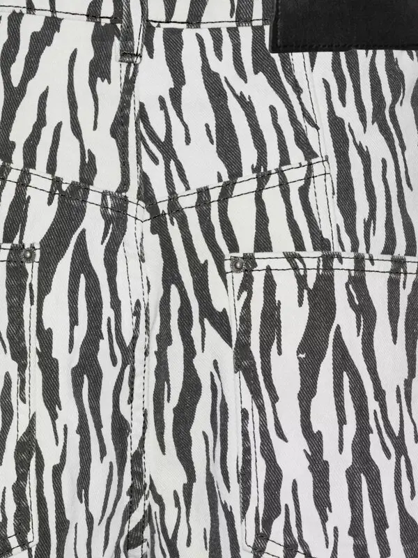 ROTATE BY BIRGER CHRISTENSEN Zebra-print Twill Pants