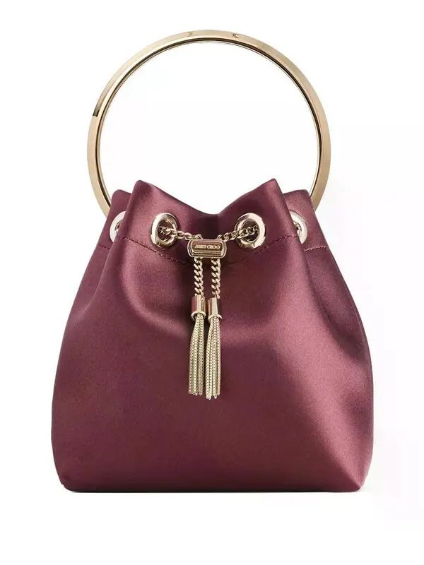 JIMMY CHOO Bon Bon Bucket Bag With Bracelet Handle - Red