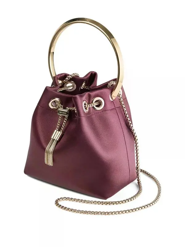 JIMMY CHOO Bon Bon Bucket Bag With Bracelet Handle - Red