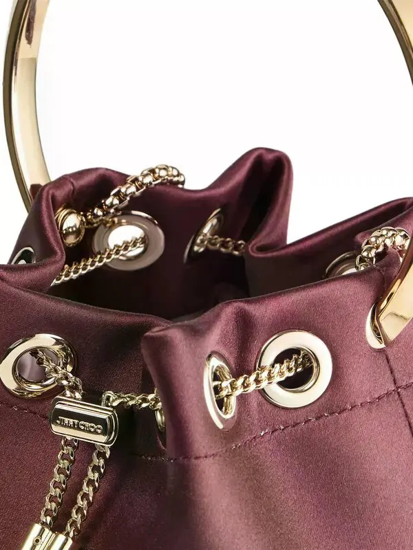 JIMMY CHOO Bon Bon Bucket Bag With Bracelet Handle - Red