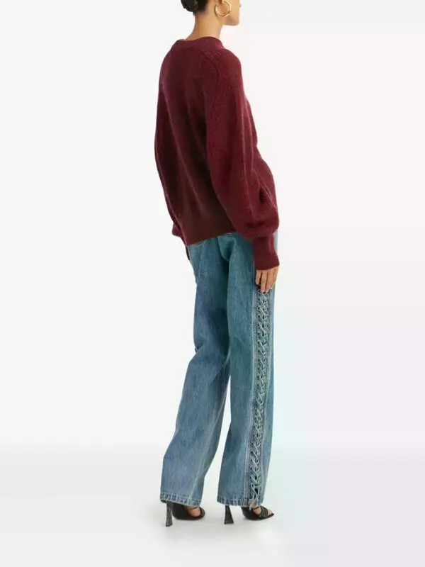 ROTATE BY BIRGER CHRISTENSEN Logo-patch Balloon-sleeve Knitwear