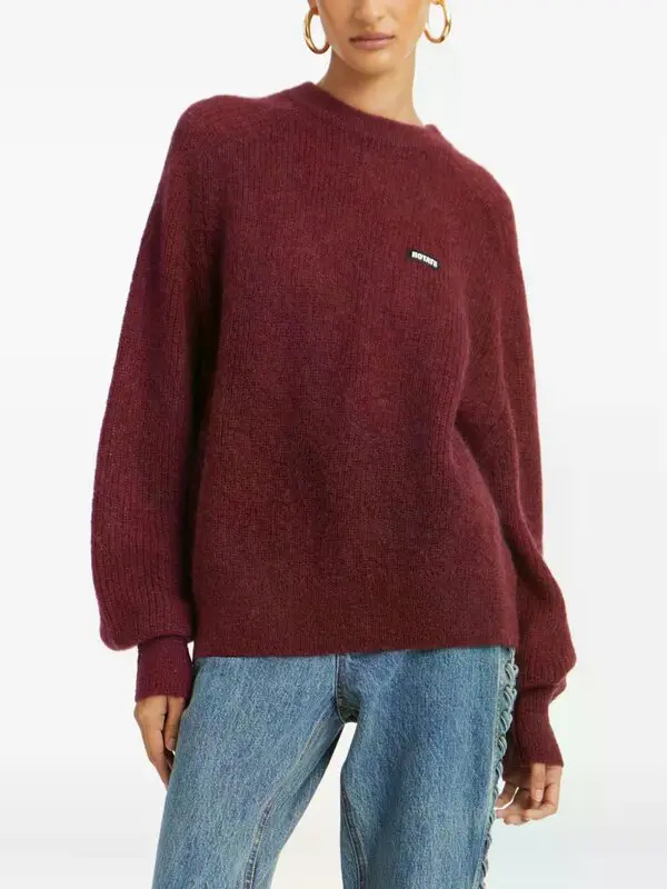 ROTATE BY BIRGER CHRISTENSEN Logo-patch Balloon-sleeve Knitwear