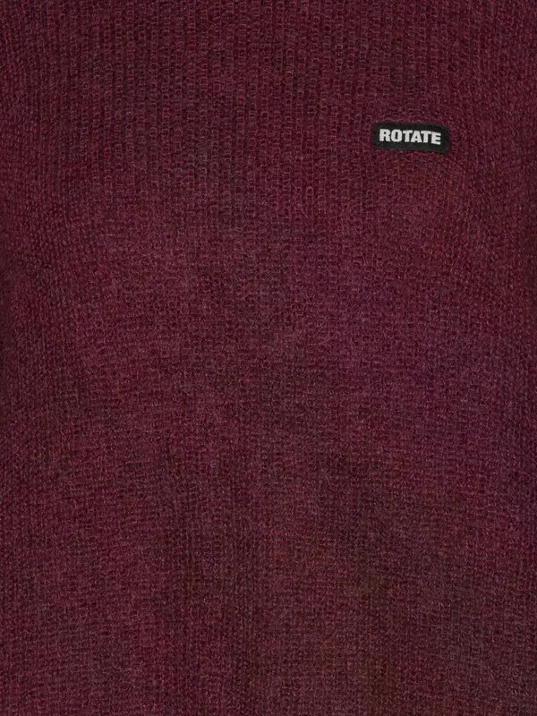 ROTATE BY BIRGER CHRISTENSEN Logo-patch Balloon-sleeve Knitwear
