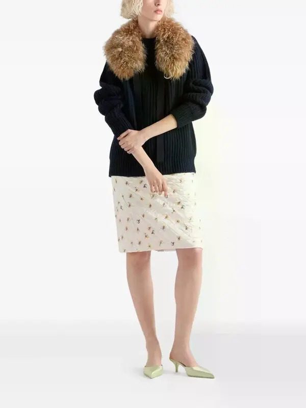Prada Floral Quilted Mini Skirt