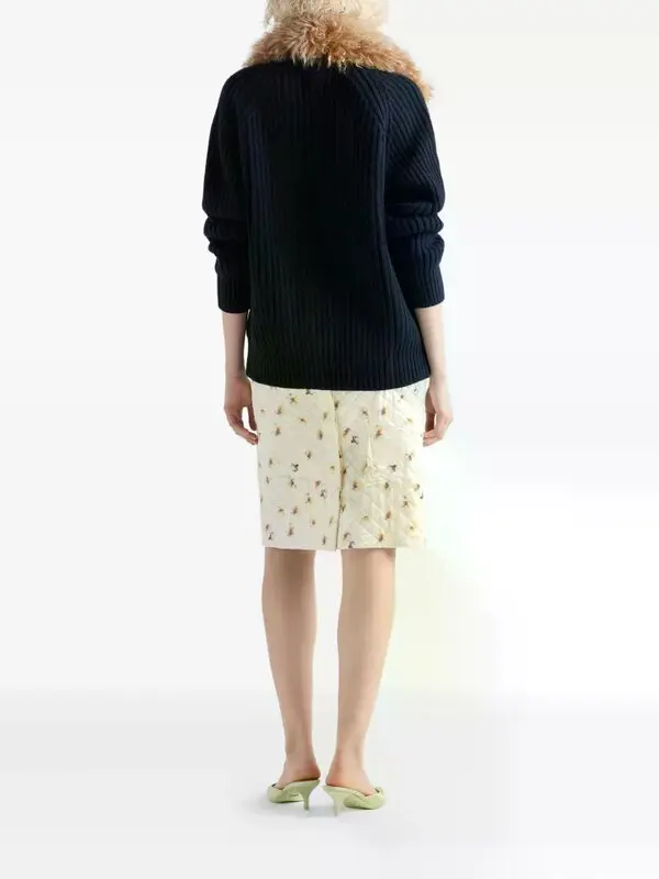 Prada Floral Quilted Mini Skirt