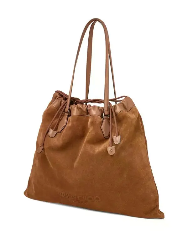 JIMMY CHOO Large Drawstring Tote Bag - Brown