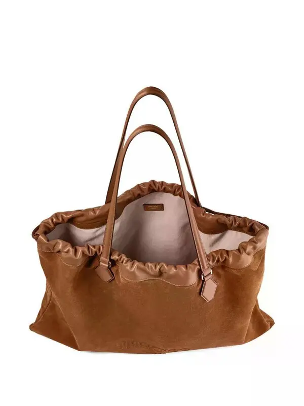 JIMMY CHOO Large Drawstring Tote Bag - Brown