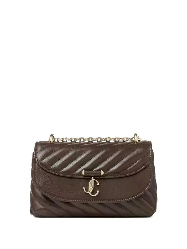 JIMMY CHOO Small Avenue Curve Quilted Crossbody Bag - Brown