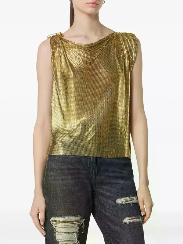 Versace Safety Pin Mesh Top