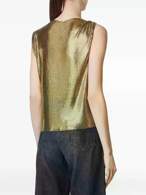 Versace Safety Pin Mesh Top