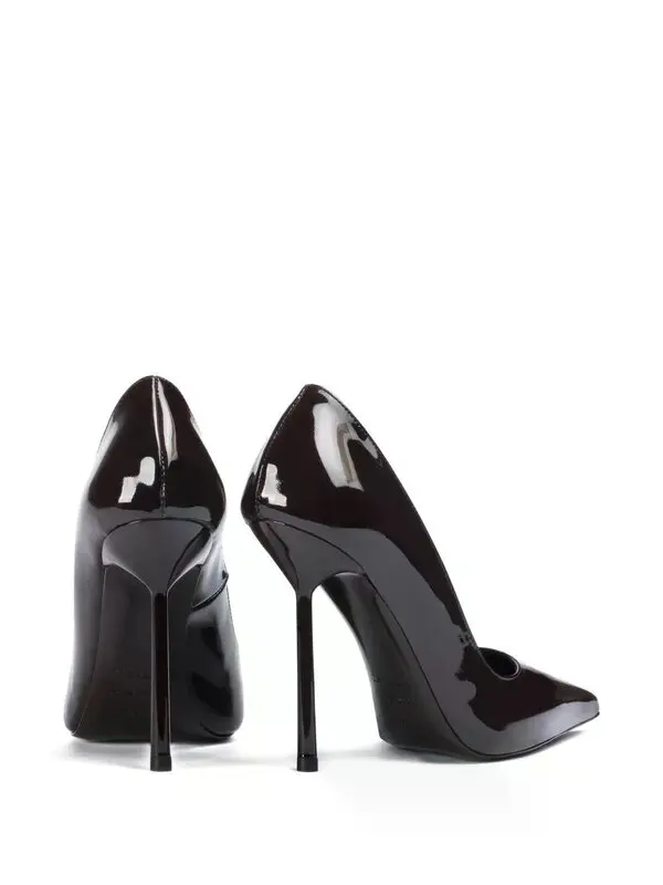 LE SILLA 120mm Bella Patent Leather Pumps - Brown