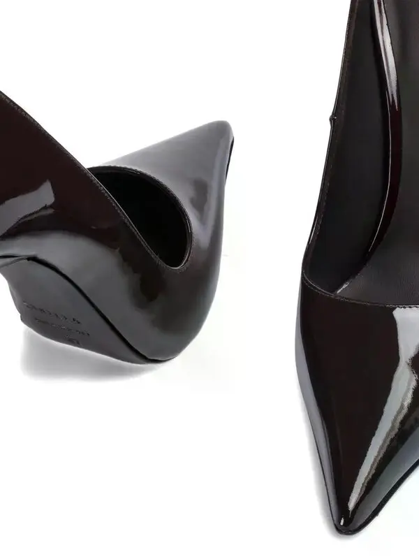 LE SILLA 120mm Bella Patent Leather Pumps - Brown
