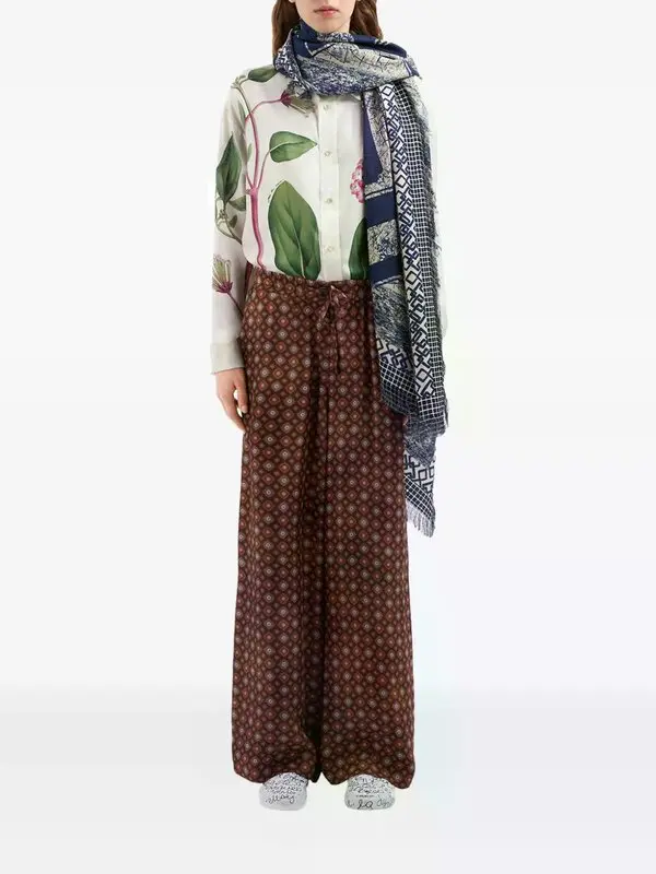 PIERRE-LOUIS MASCIA Aloe Palazzo Pants - Brown