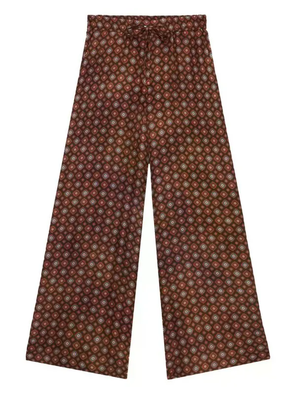 PIERRE-LOUIS MASCIA Aloe Palazzo Pants - Brown
