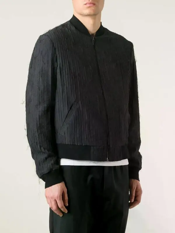 MAISON MARGIELA Striped Panel Bomber Jacket