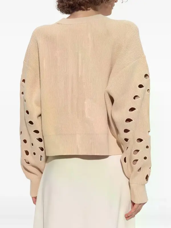 Ulla Johnson Vanessa Cut-out Ribbed Sweater - Neutrals