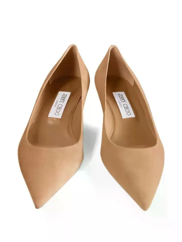 JIMMY CHOO Amelia Pointed-toe Pumps - Neutrals