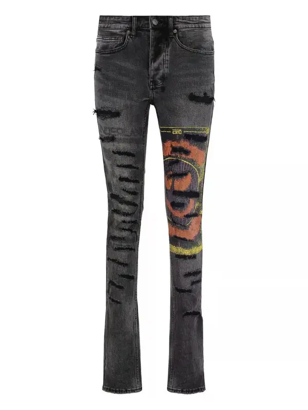 Ksubi Graphic-print Ripped Jeans