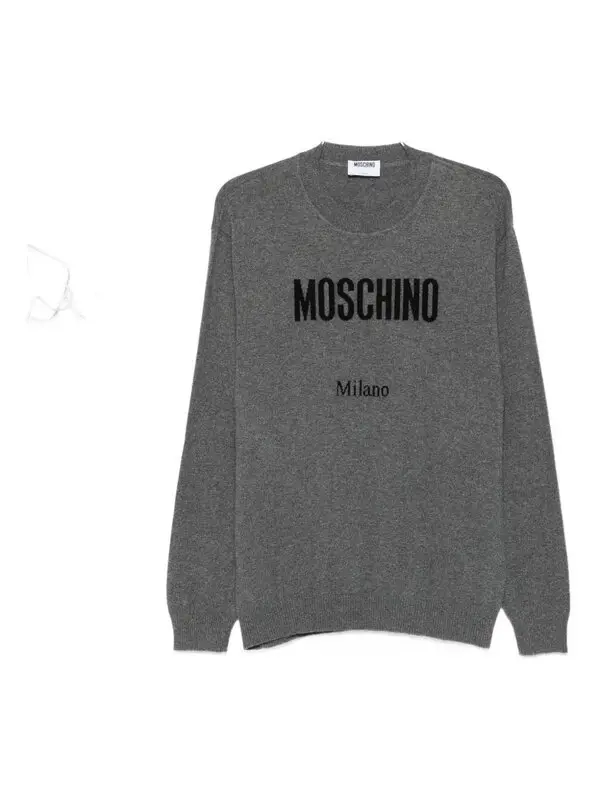Moschino Logo-print Sweater - Grey