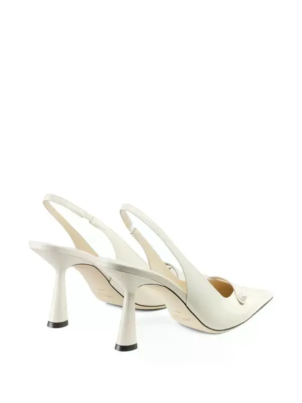JIMMY CHOO Amita 85 Sling-back Pumps - Neutrals