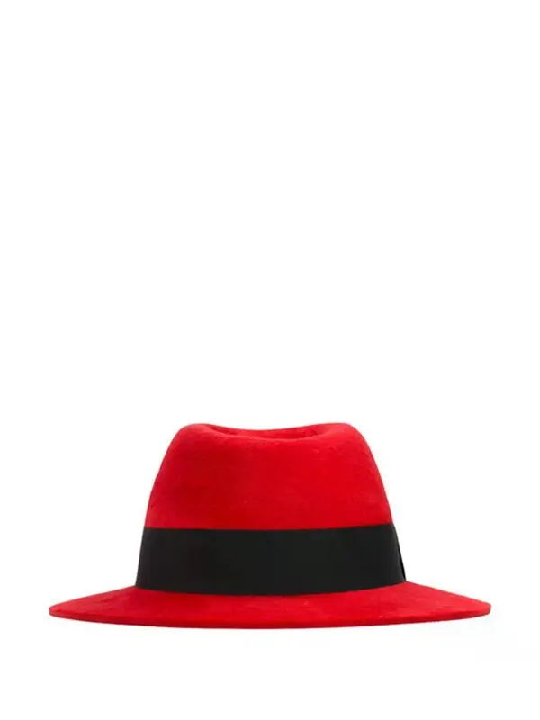 Saint Laurent Wool Fedora - Red | Editorialist display picture 1