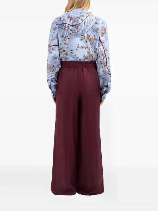 PIERRE-LOUIS MASCIA Floral-print Wide-leg Trousers