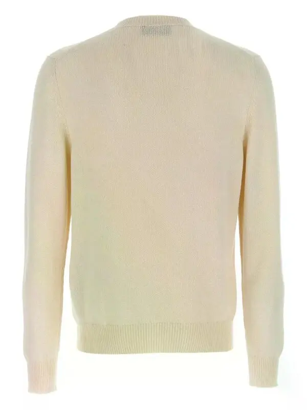 Gucci Logo-embroidered Wool Sweater - Neutrals