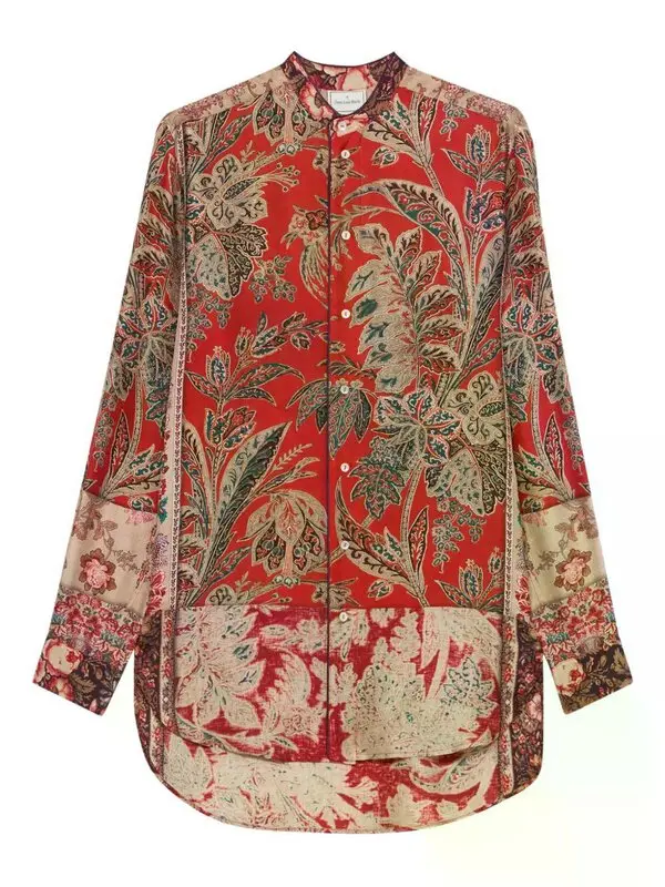 PIERRE-LOUIS MASCIA Paisley-print Shirt - Red