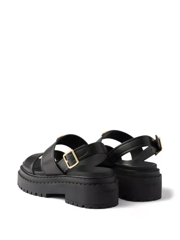 Prada Buckle-strap Platform Sandals