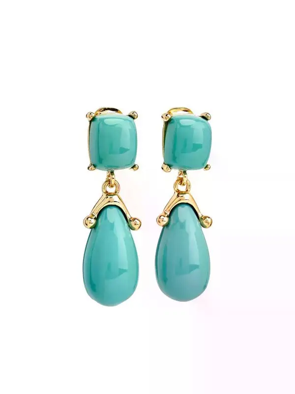 KENNETH JAY LANE Square-top Drop Earrings - Blue
