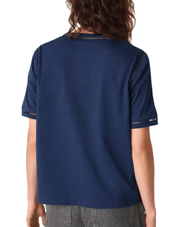 Whistles Openwork Trim Tee