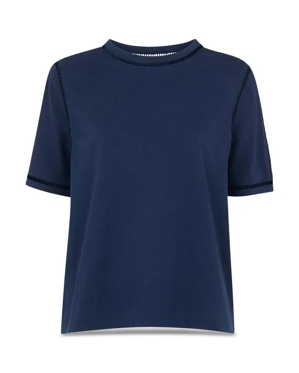 Whistles Openwork Trim Tee